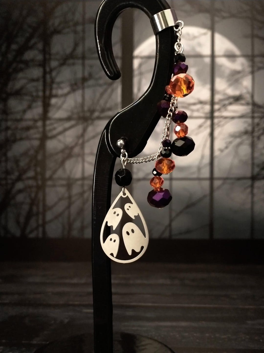Halloween Ghost Set Chained Cuff Earrings | Geek Earrings | Fun ...