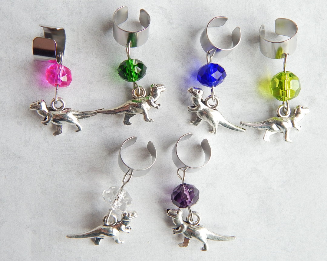 T Rex Dinosaur Ear Cuff | Personalized | Geek Earrings | No Piercing ...
