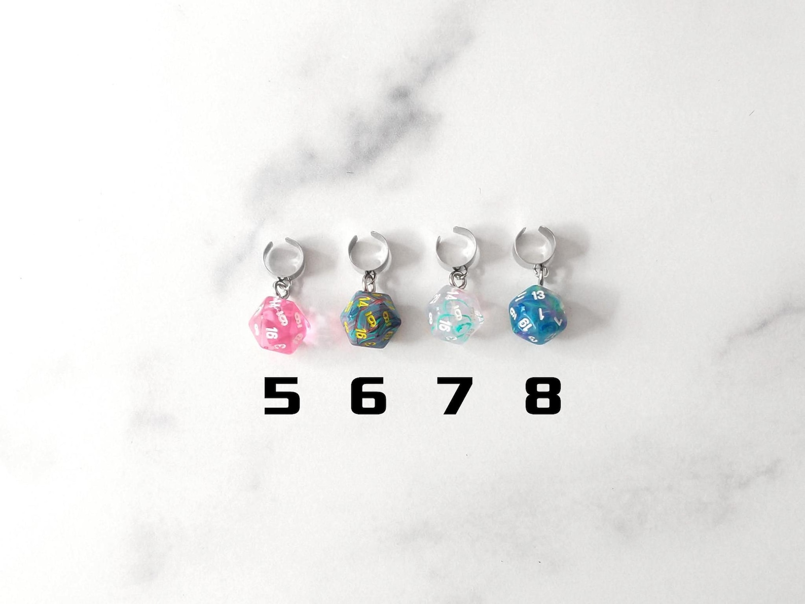 D20 Mini Dice Ear Cuff | Geek Earrings | Dnd Jewelry | Gift for Her ...