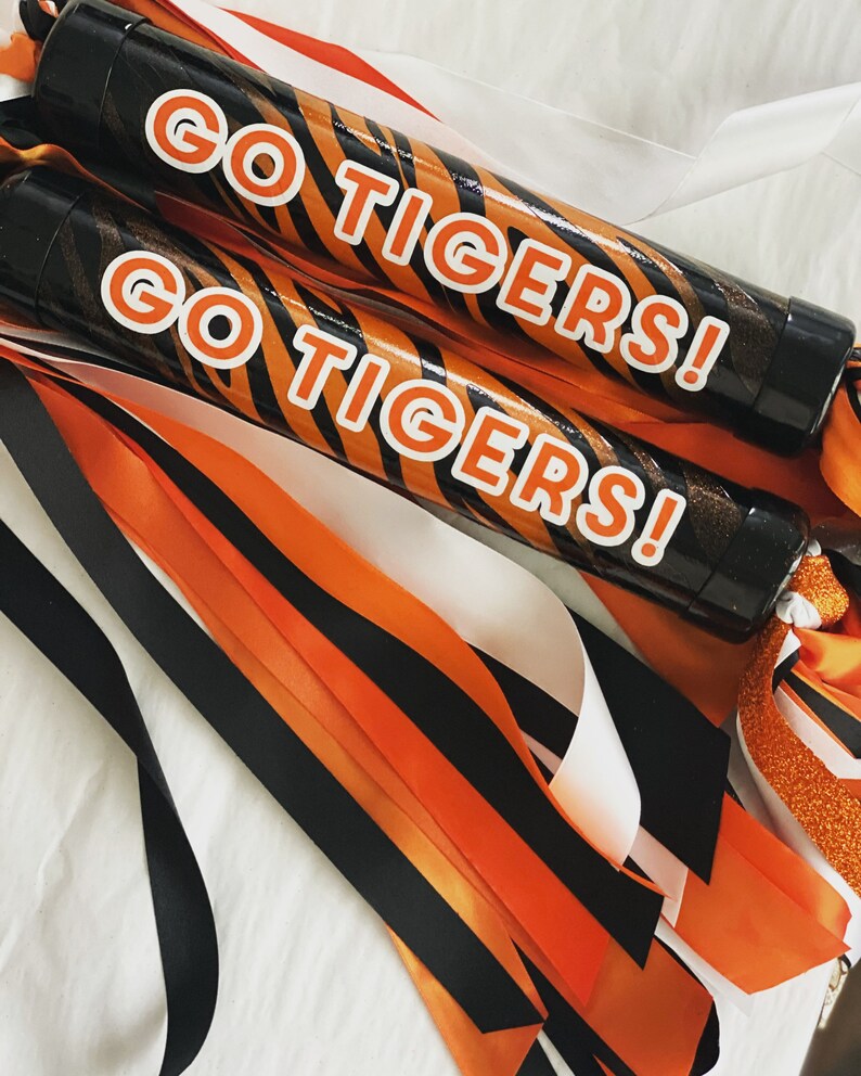Custom Painted Glittered Cheer Spirit Sticks Football - Etsy