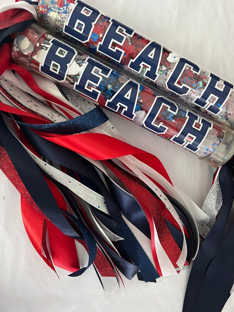 Custom Glitter/confetti-filled Spirit Sticks Football Games - Etsy