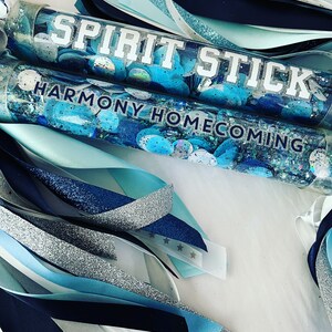 Custom Glitter/confetti-filled Spirit Stick (1); Football Games, Cheer ...