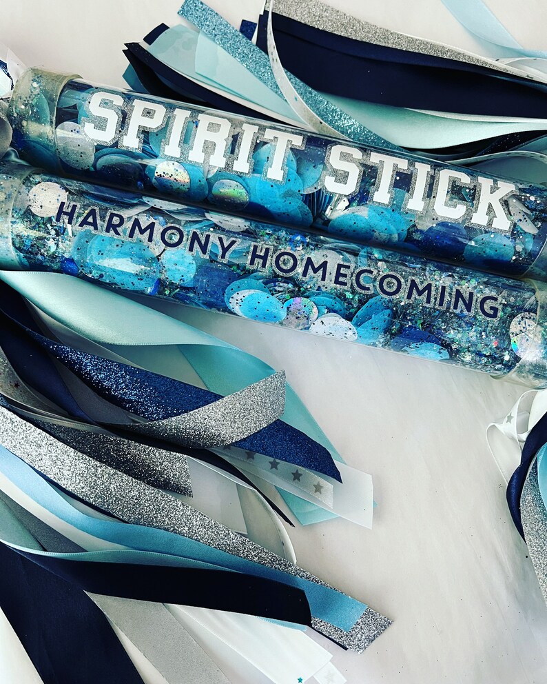 Custom Glitter/confetti-filled Spirit Sticks Football Games - Etsy