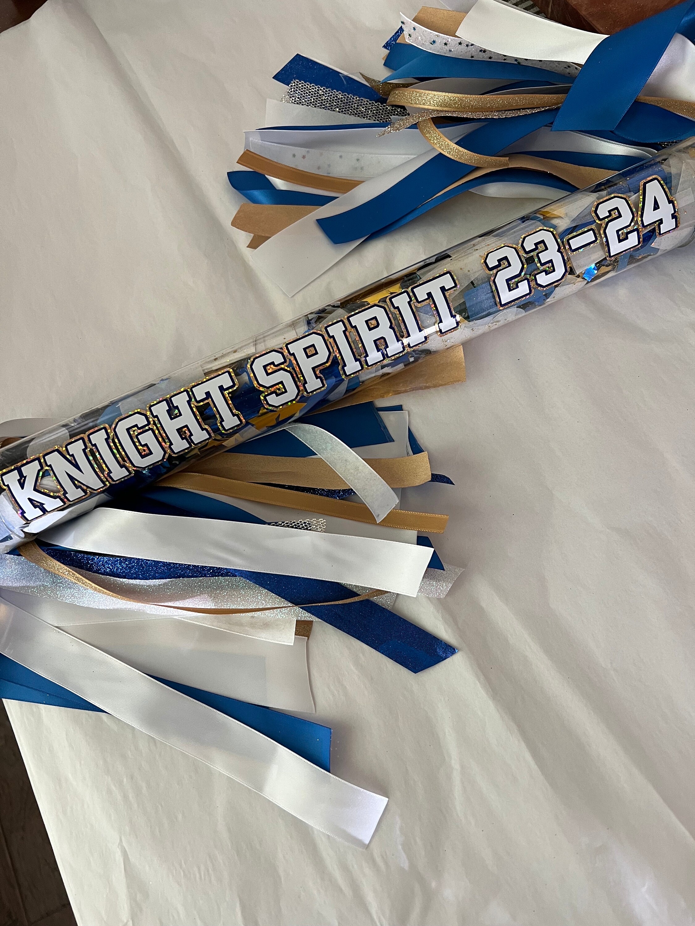 Custom Spirit Stick (1) 18”, 24", 36"; Confetti/glitter-filled for Any ...