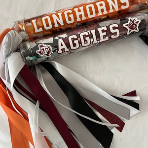 Custom Glitter/confetti-filled Spirit Stick (1); Football Games, Cheer ...