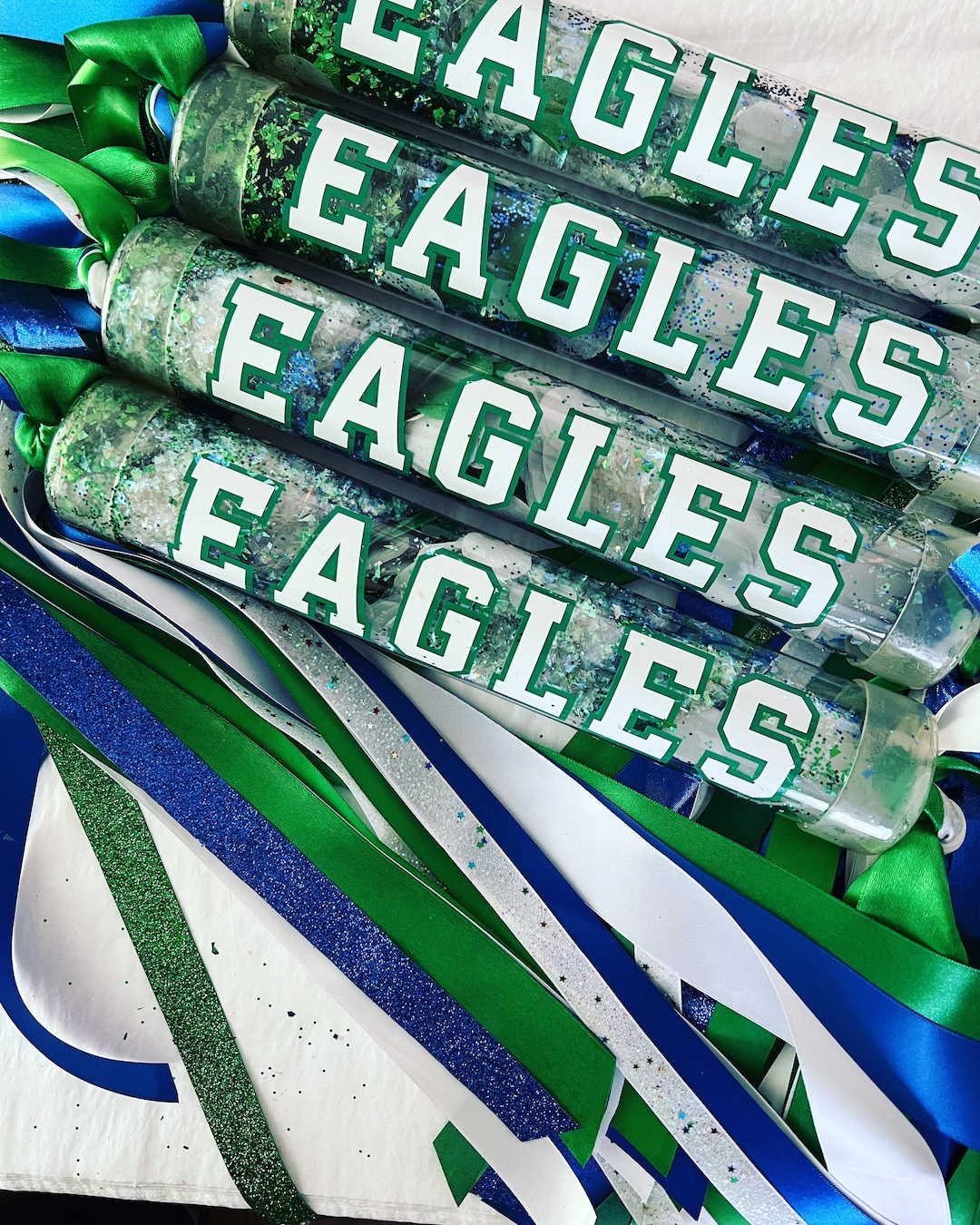Custom Glitter/confetti-filled Spirit Sticks Football Games - Etsy