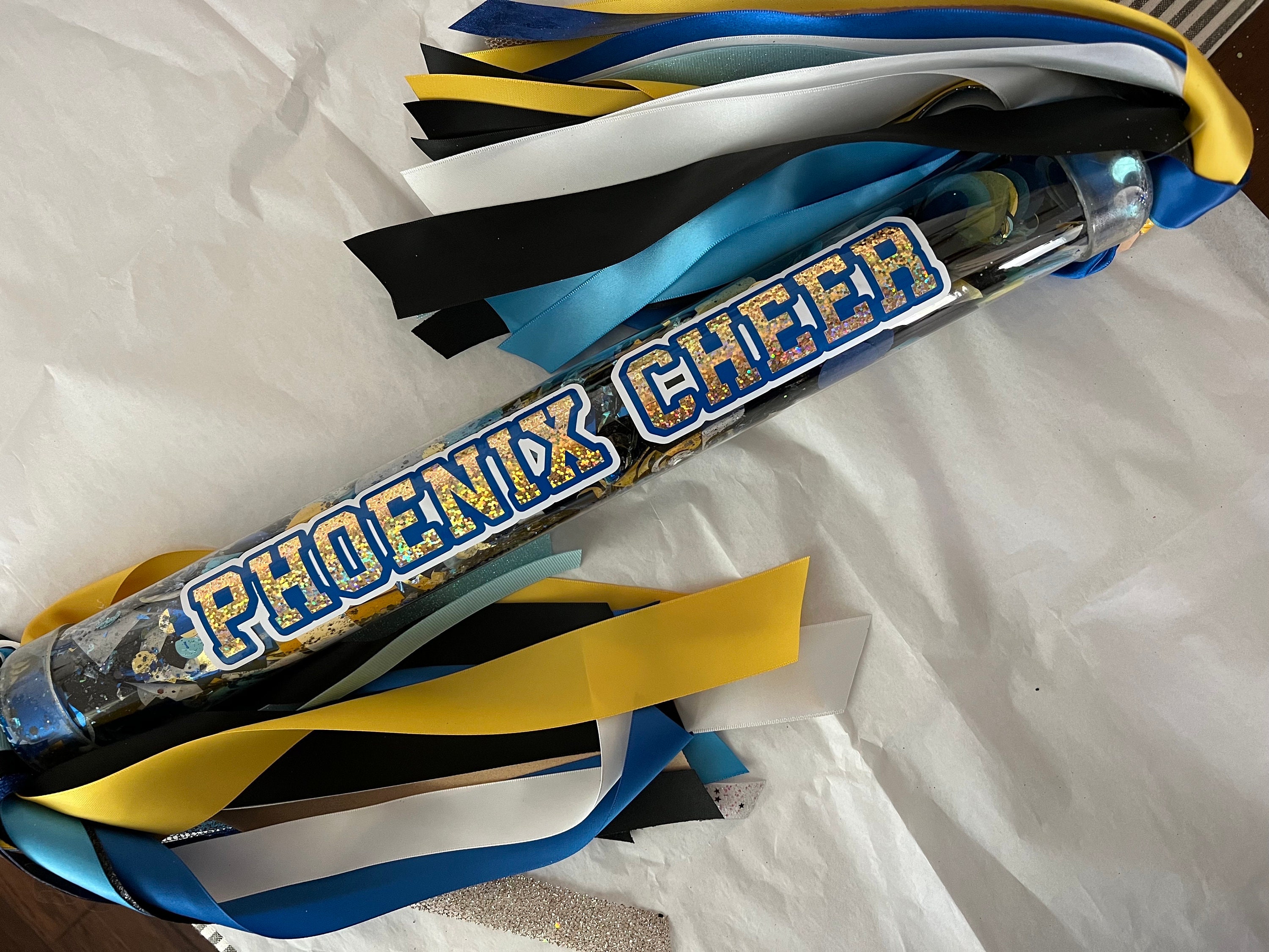 Custom Spirit Stick (1) 18”, 24", 36"; Confetti/glitter-filled for Any ...