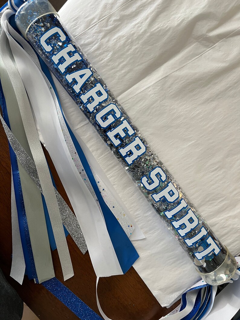 Custom Glitter/confetti-filled Spirit Sticks Football Games - Etsy