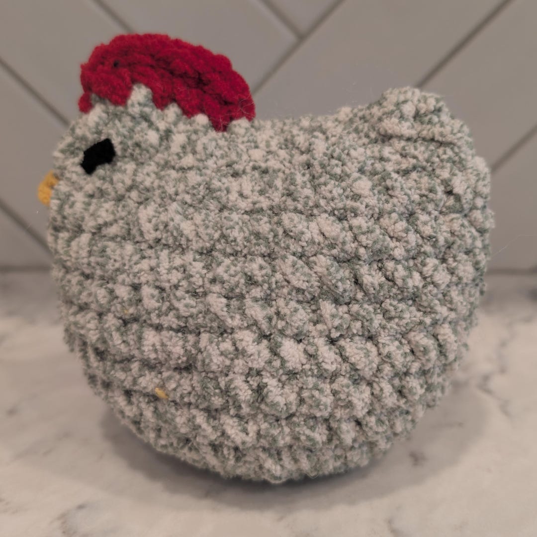 MADE TO ORDER Chicken - Handmade Crochet Amigurumi Weighted Plushie ...
