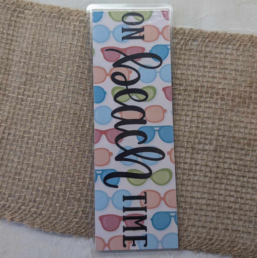 Laminated Bookmark - on Beach Time - Etsy