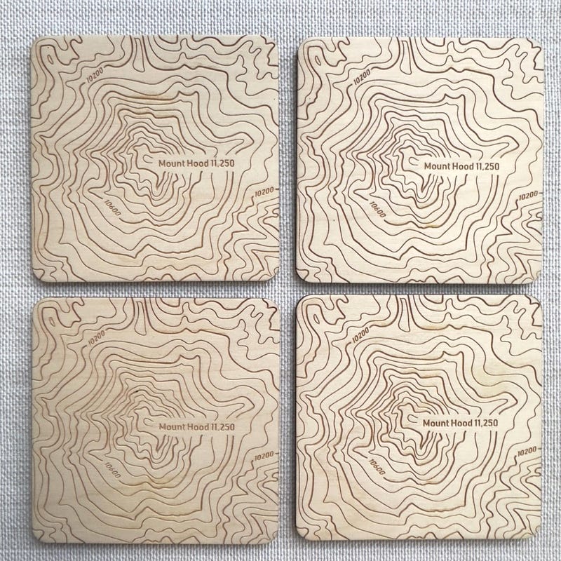 Oregon Topography - Etsy