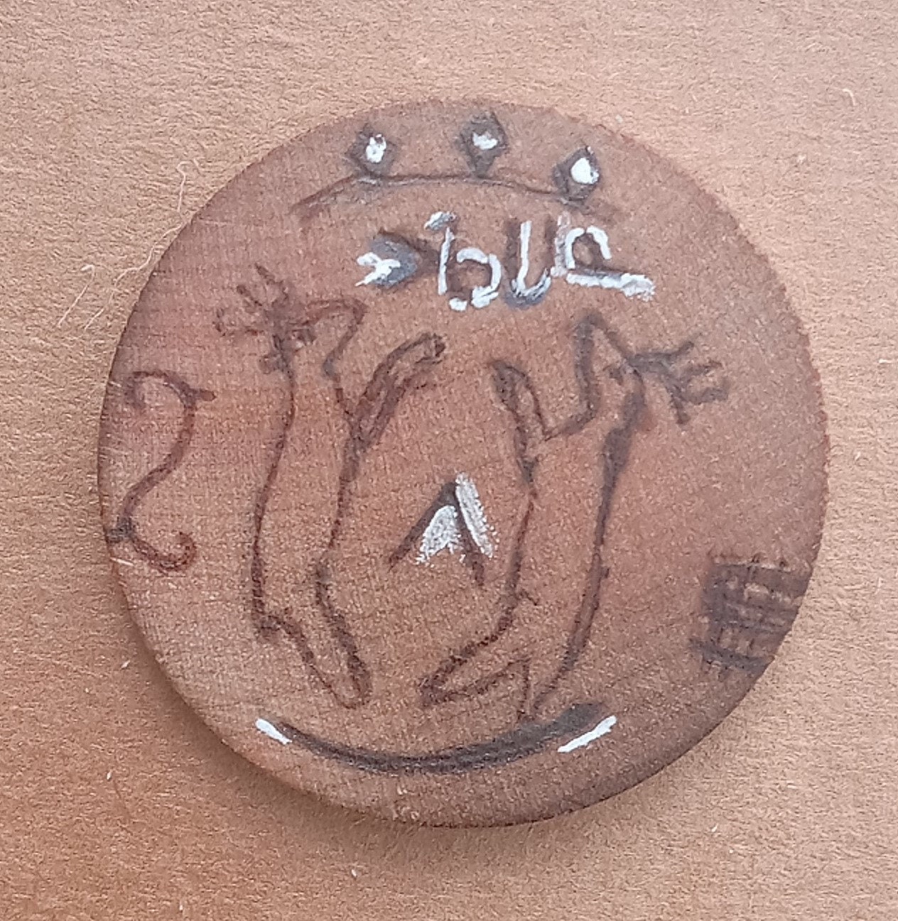 Native American Inspired Wood Disc Pendant: Pyrography Bear Paw - Etsy
