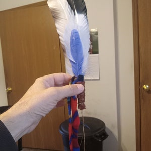 Smudged Smudging Prayer Feather Fan Native American Indian Shaman Smoke ...