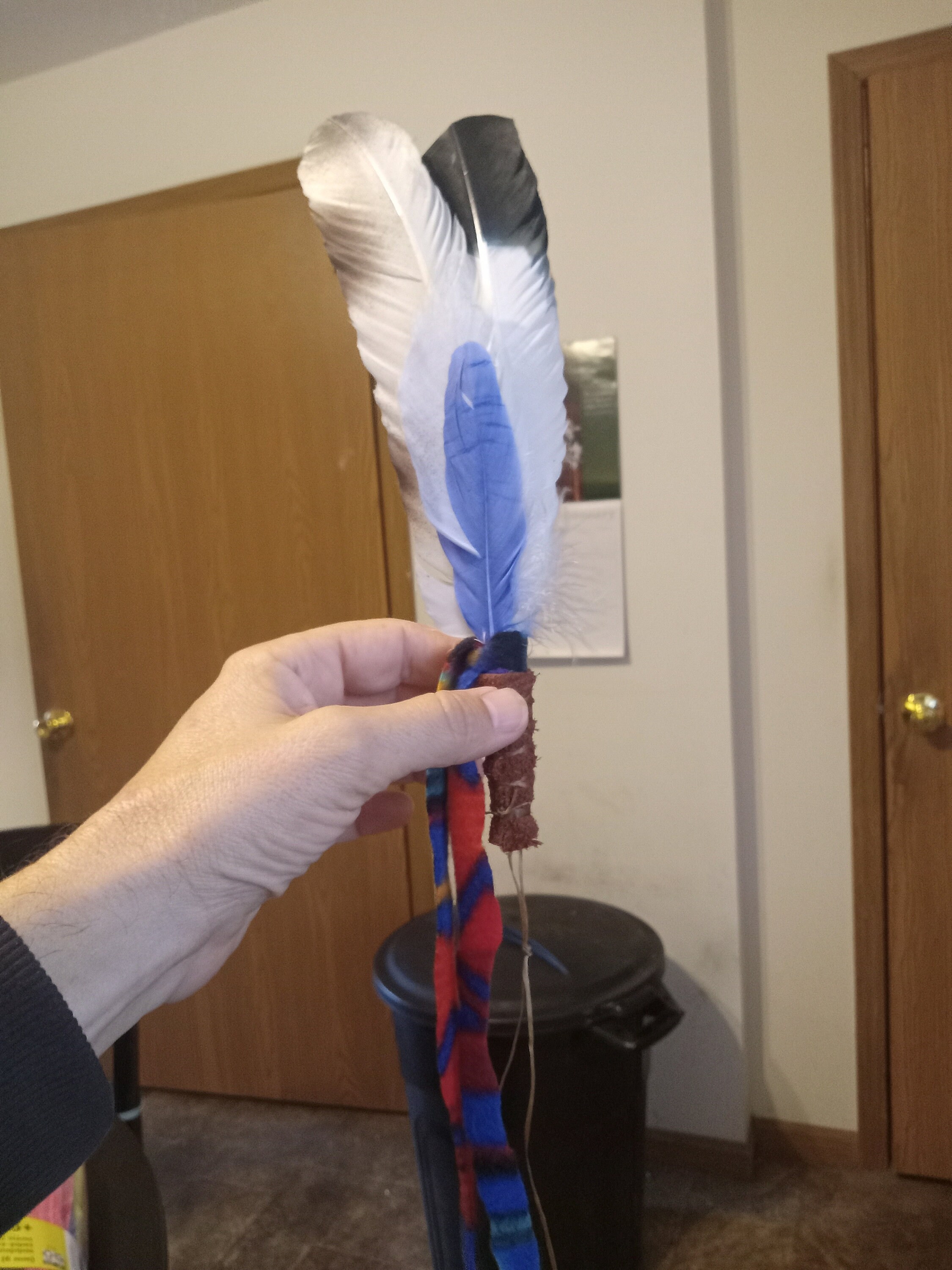 Smudged Smudging Prayer Feather Fan Native American Indian Shaman Smoke ...