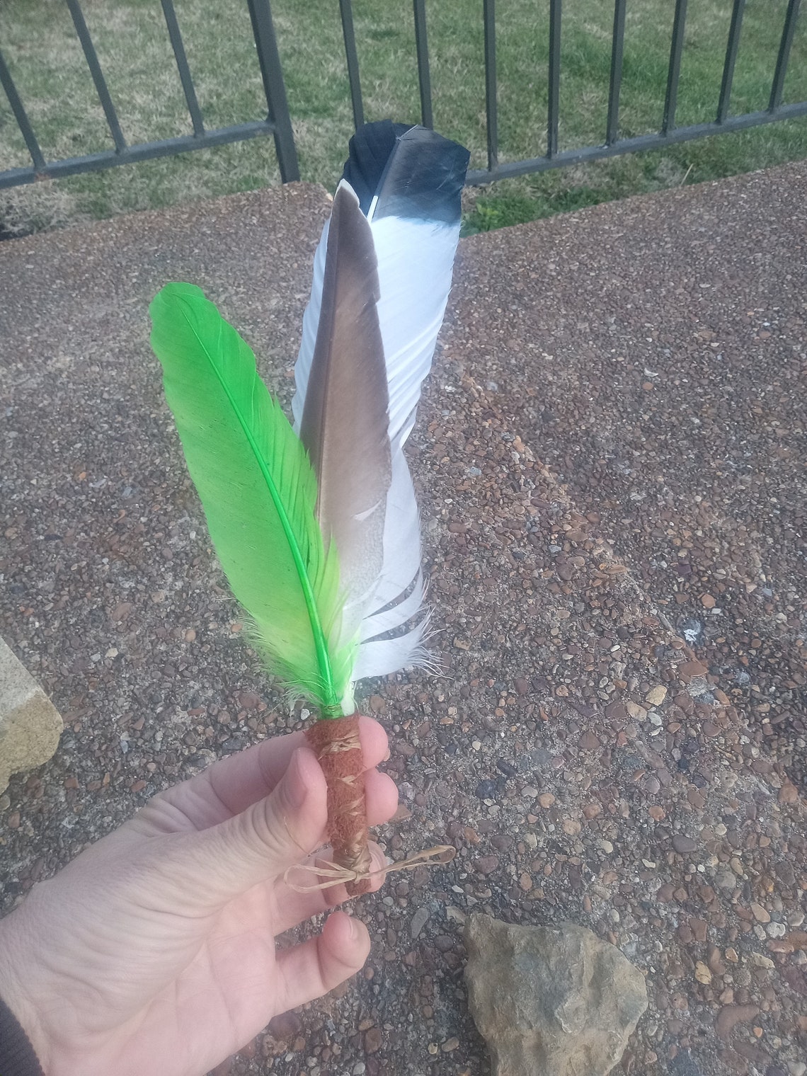 Smudged Smudging Prayer Feather Fan Native American Indian Shaman Smoke ...