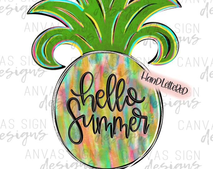 TEMPLATE: Pineapple Door Hanger Template Summer Door Hanger Template ...