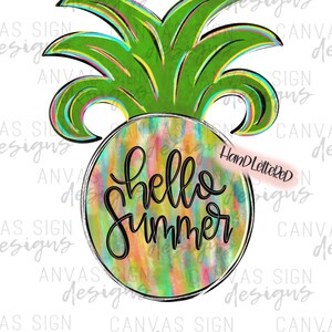 TEMPLATE: Pineapple Door Hanger Template - Summer Door Hanger Template ...