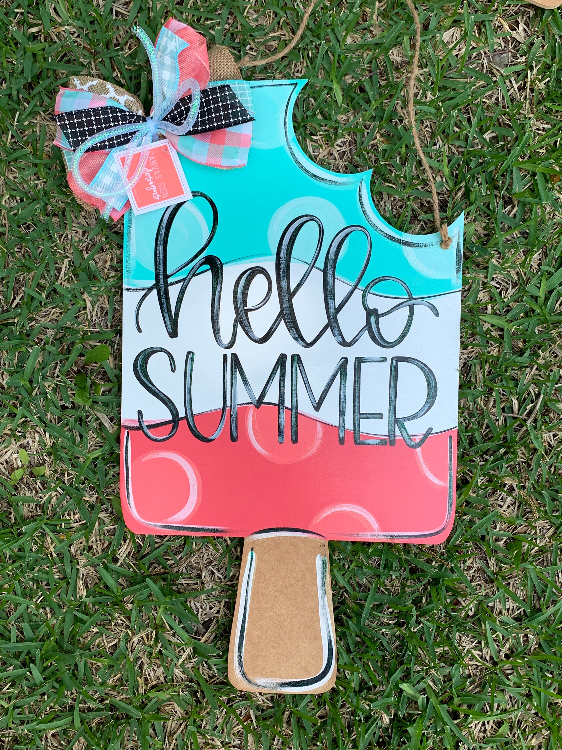 Painting TEMPLATE Hello Summer Ice Cream Cup Doorhanger Sweet Summer ...