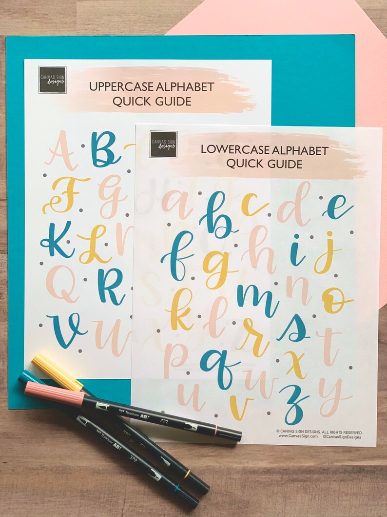 Hand Lettering for Beginners Workbook modern calligraphy | Etsy