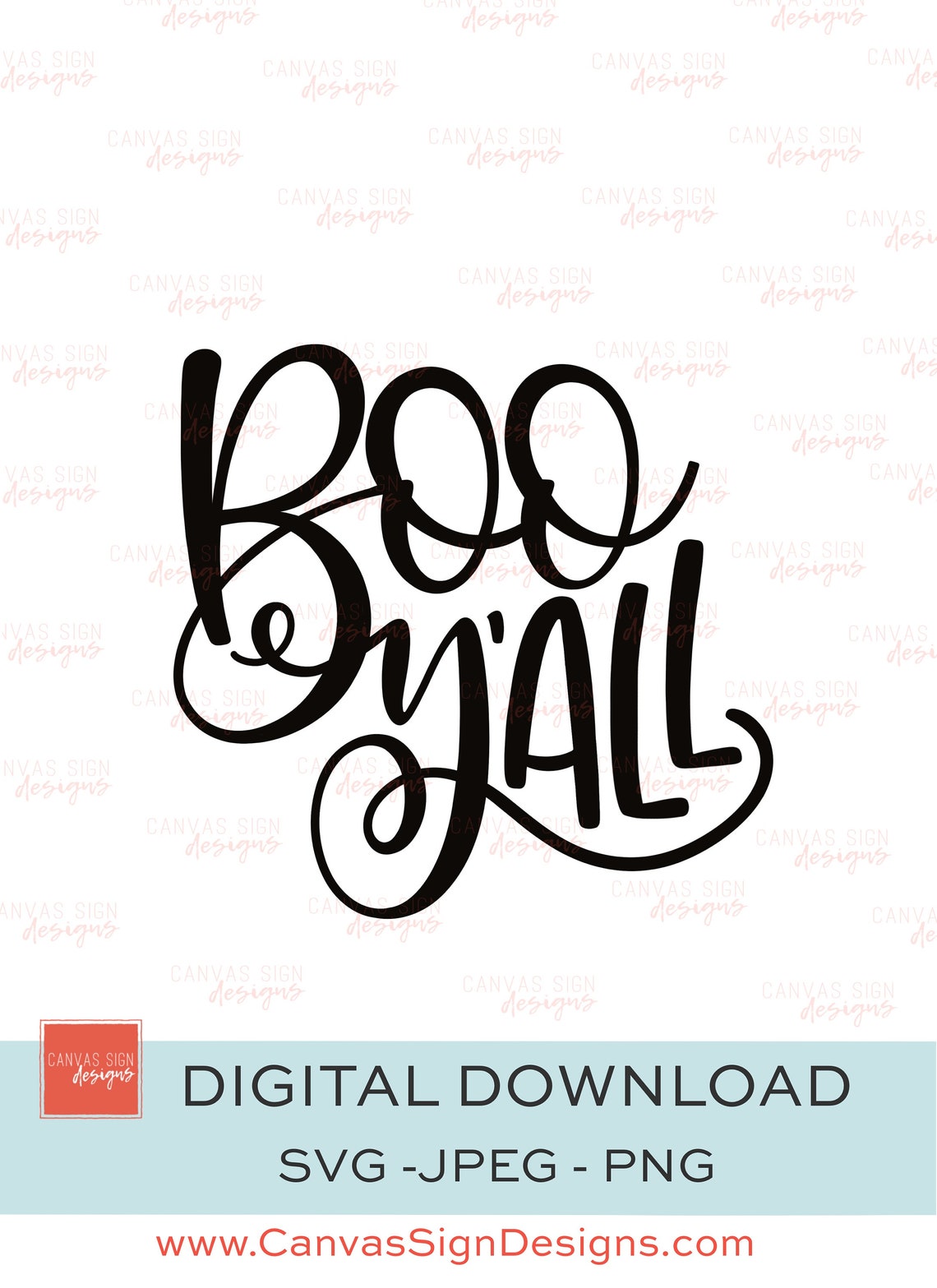 Boo Y'all Svg Png Jpeg Digital Download Art Cut | Etsy