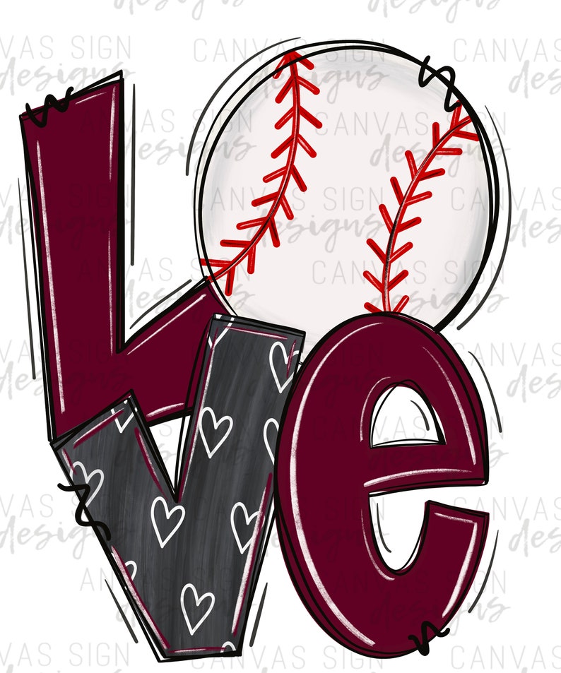 Aggie Love Baseball PNG File for Sublimation Printing | Transfer ...
