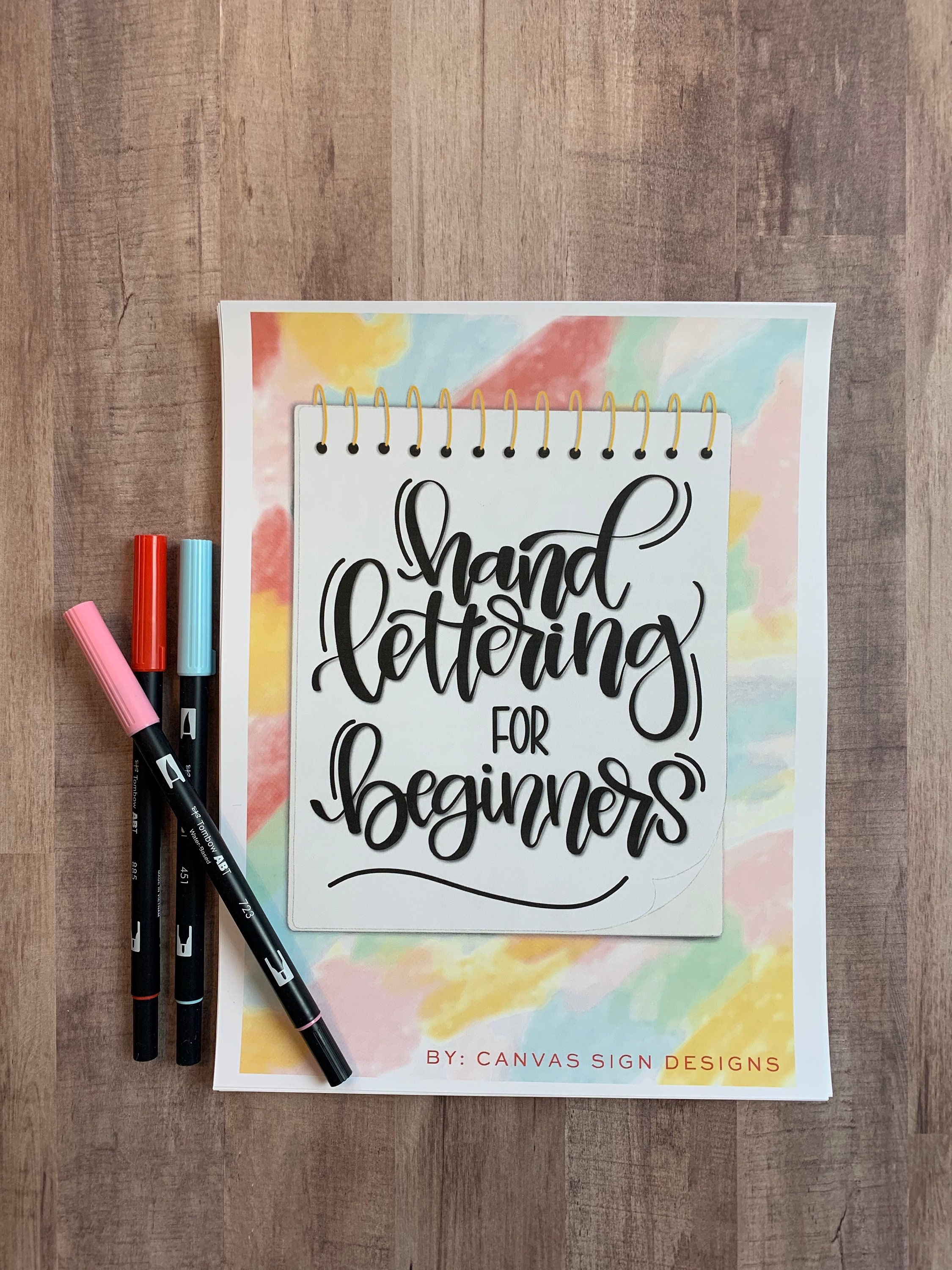 Hand Lettering for Beginners Workbook Modern Calligraphy - Etsy