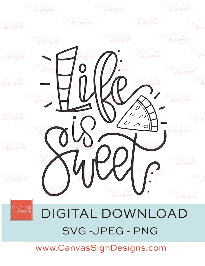 Life is Sweet Svg Png Jpeg Digital Download Art Cut - Etsy