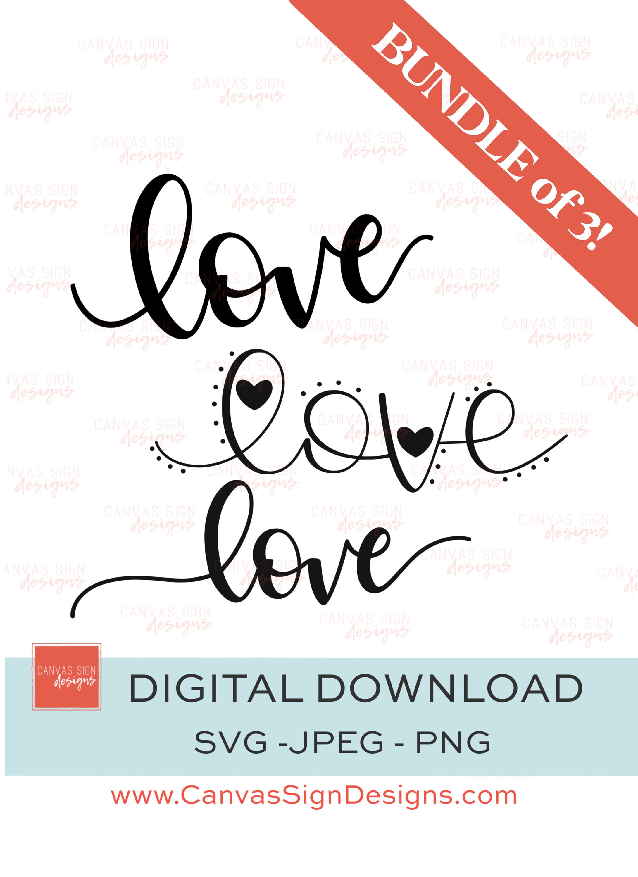Hand Lettered Love Bundle | Svg | Jpeg | Png | Digital Download ...