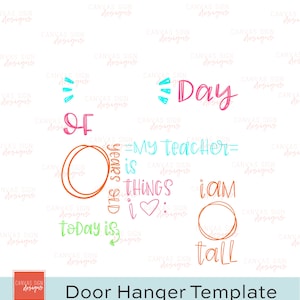 First Day Chalkboard Door Hanger Template | Digital Download | LAYERED ...