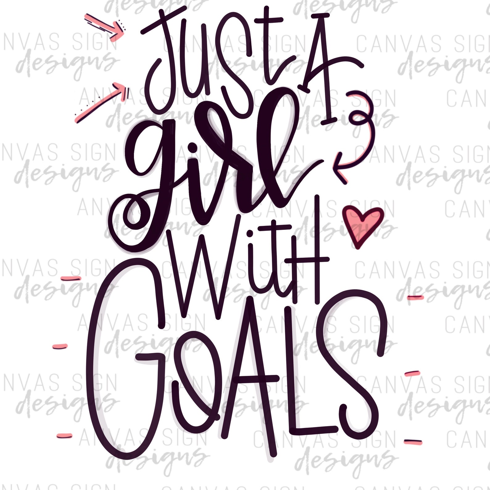 Just a Girl With Goals PNG File for Sublimation Printing - Etsy
