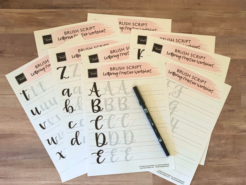 Hand Lettering for Beginners Workbook modern calligraphy | Etsy