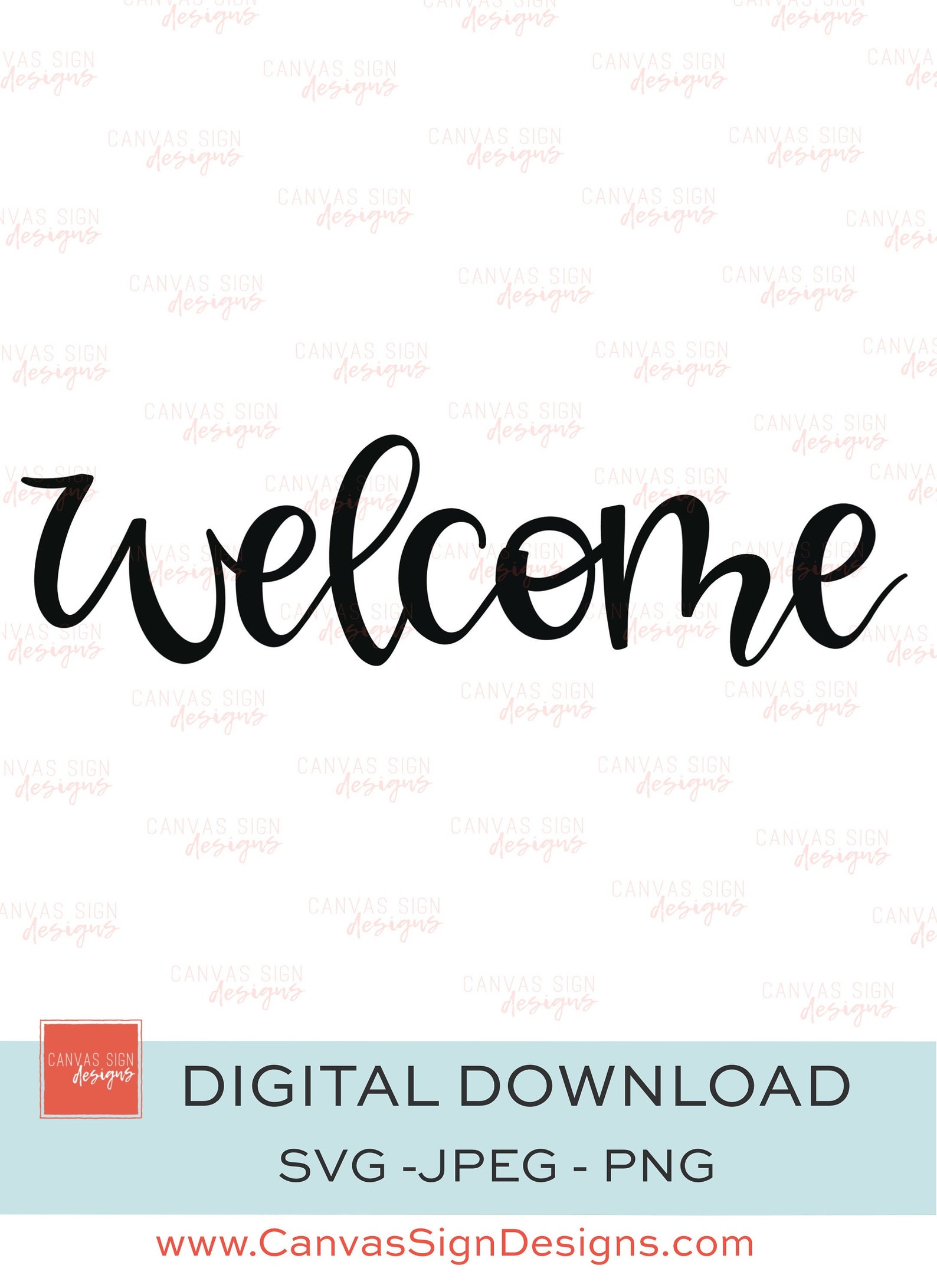 Welcome Svg Png Jpeg Digital Download Art Cut File | Etsy