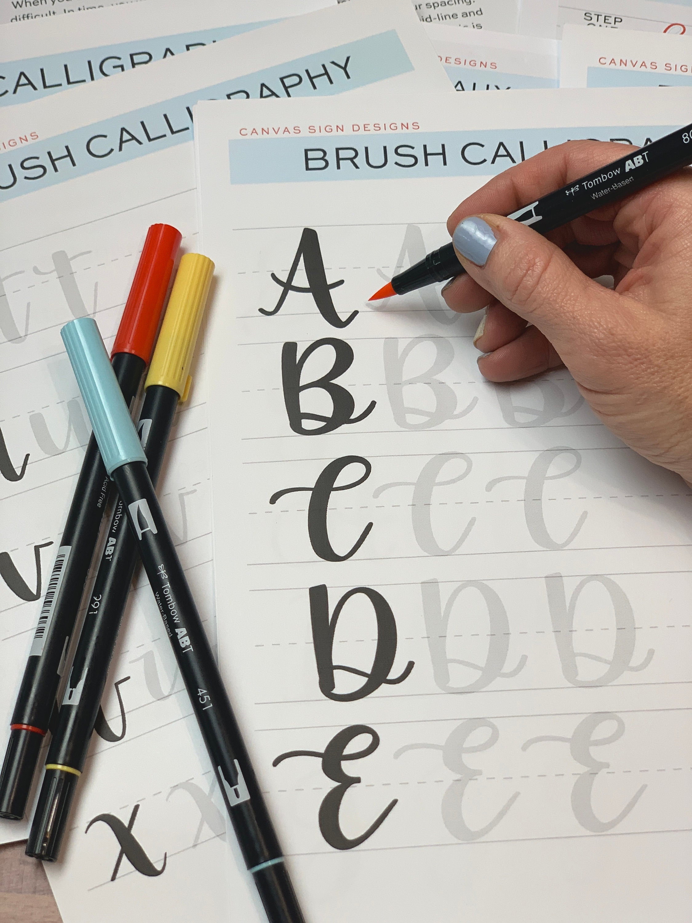 Hand Lettering for Beginners Workbook Modern Calligraphy - Etsy