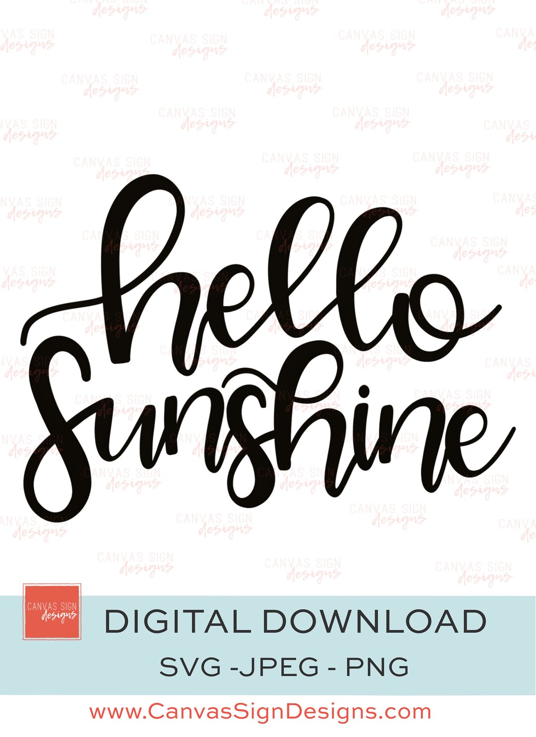 Hello Sunshine Svg | Png | Jpeg | Digital Download | Art | Cut File ...