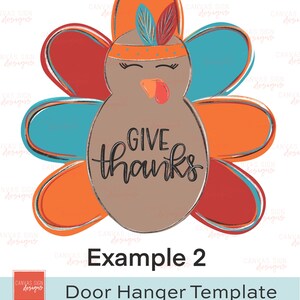 TEMPLATE: Turkey Door Hanger Template - Give Thanks Template ...