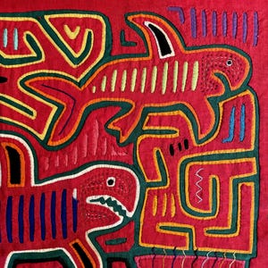 Shark & Shaman Mola, Kuna Tribe Textile Art, Panama, 1970’s Vintage - Etsy