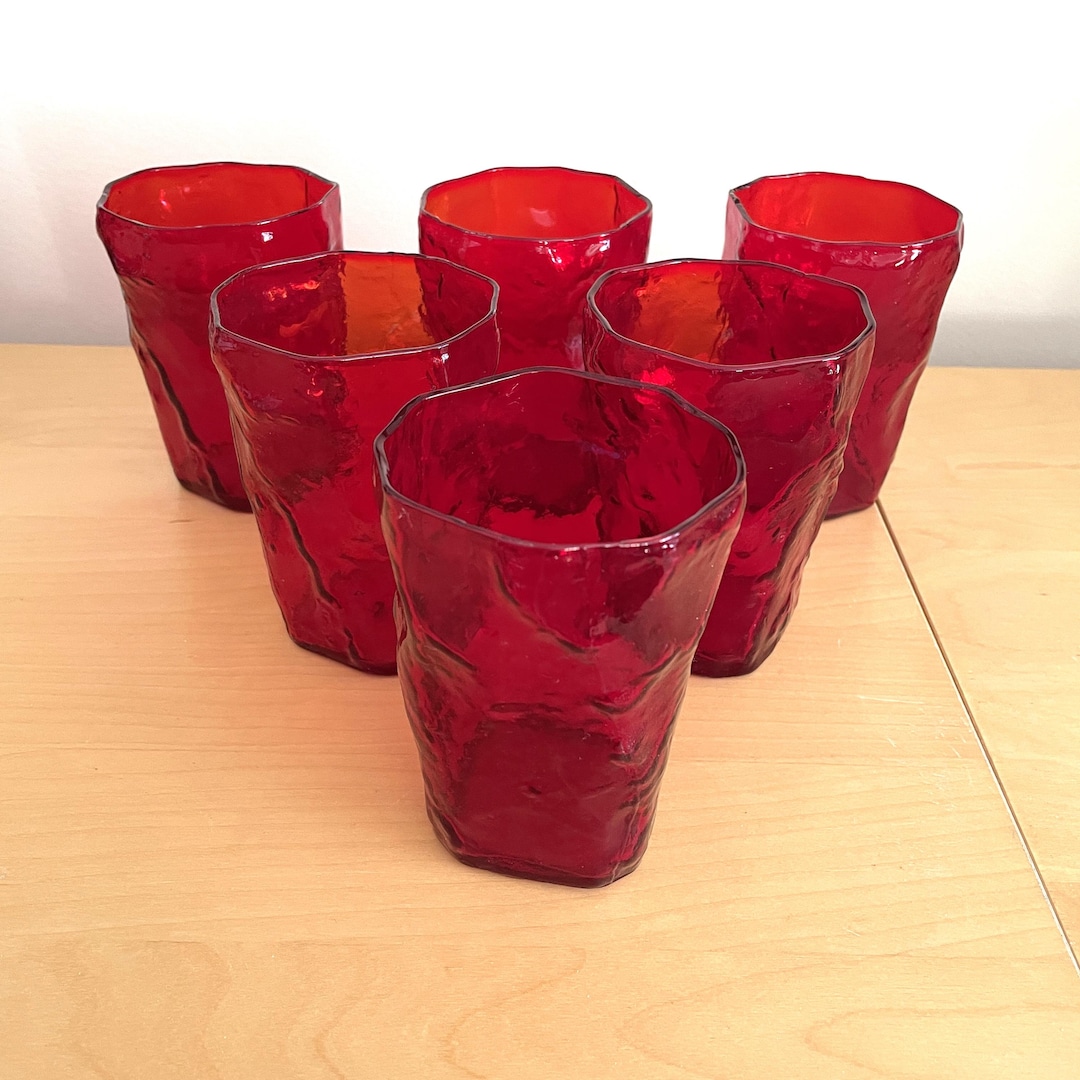 Morgantown Ruby Red Highball Glasses (set of 6), Seneca Driftwood ...