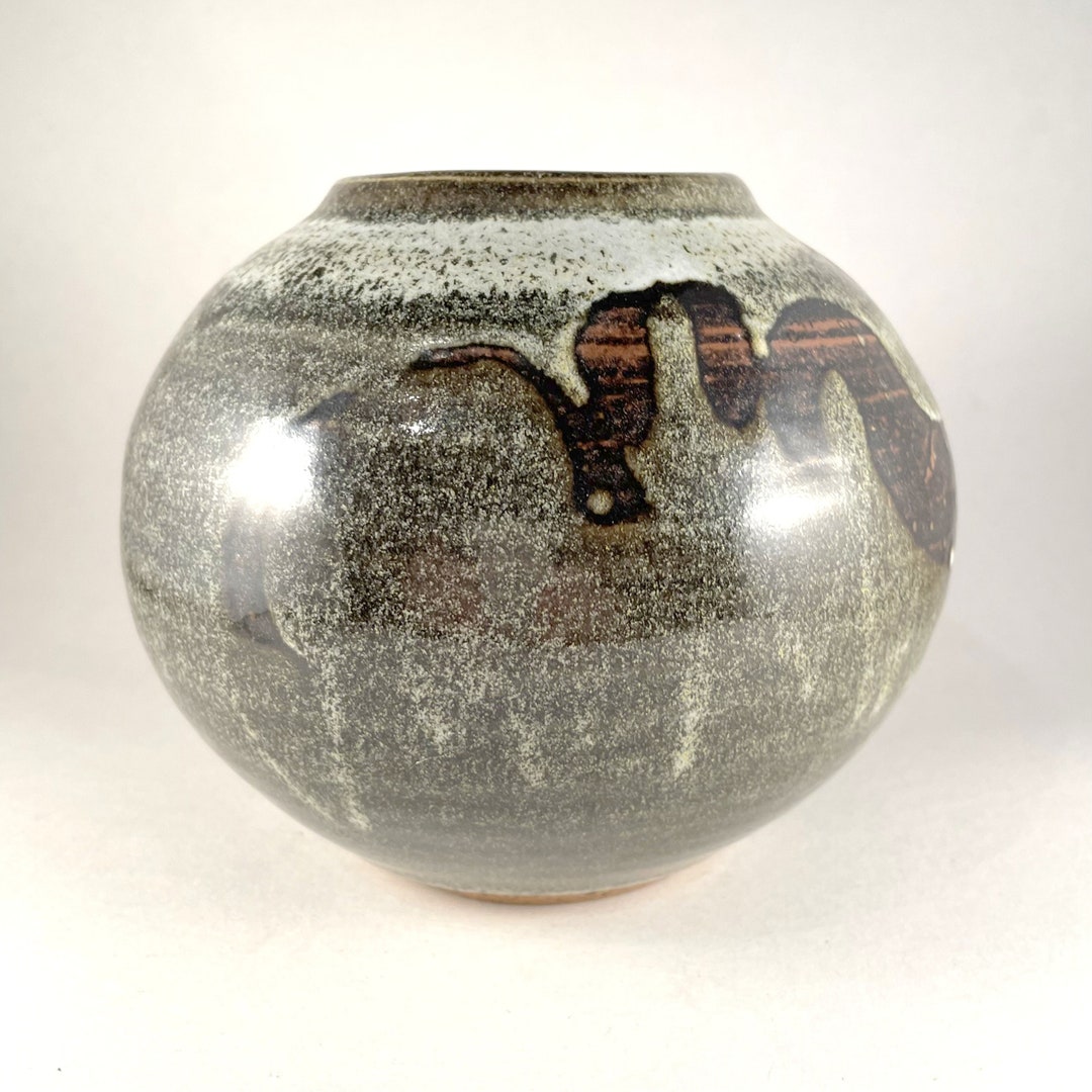Walter Dexter Wide Vase, Canadian Pottery, 6” Across, 1960’s Vintage - Etsy
