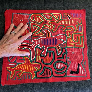 Shark & Shaman Mola, Kuna Tribe Textile Art, Panama, 1970’s Vintage - Etsy