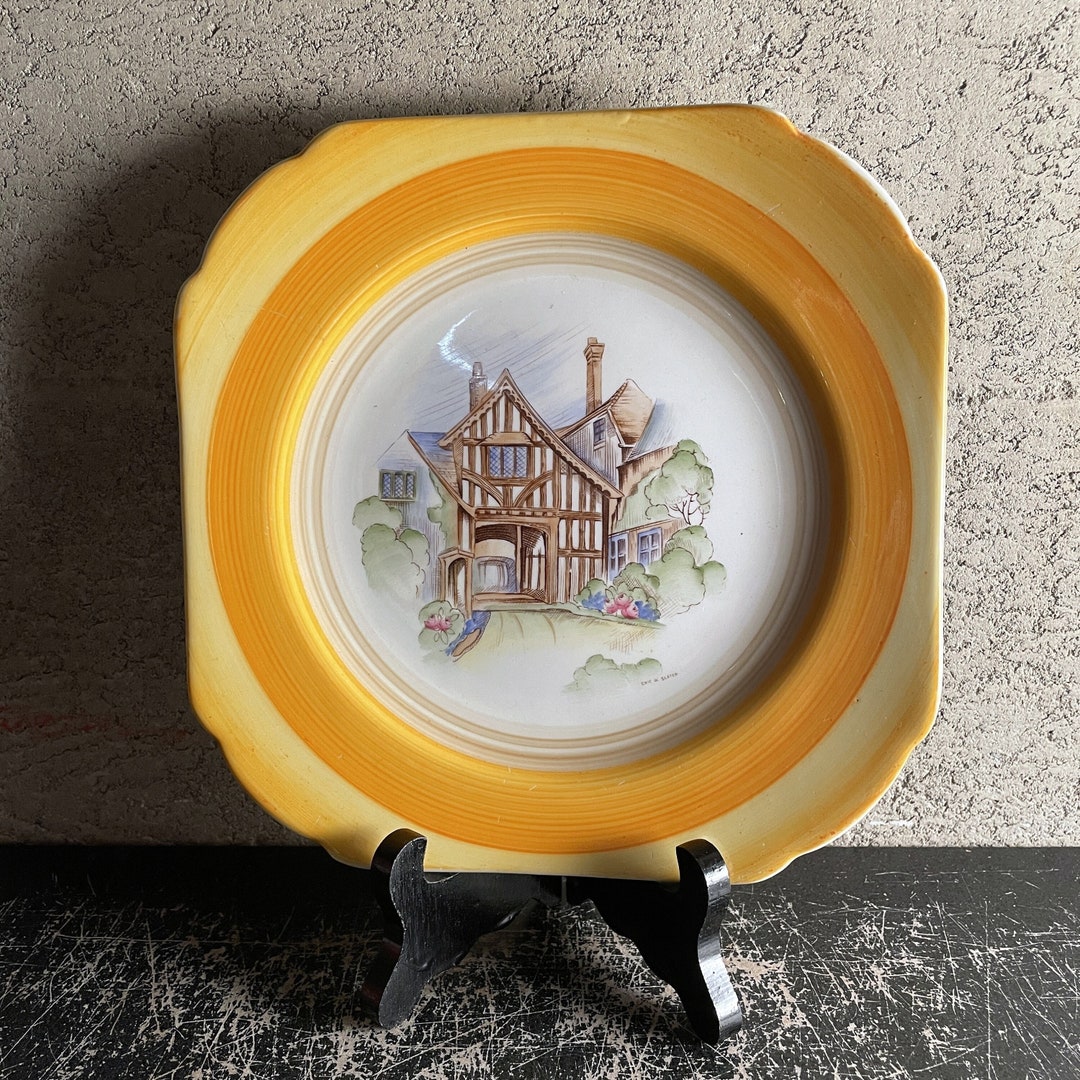 Eric Slater Square Plate, Shelley Pottery, Art Deco, Near Mint, 1930’s ...