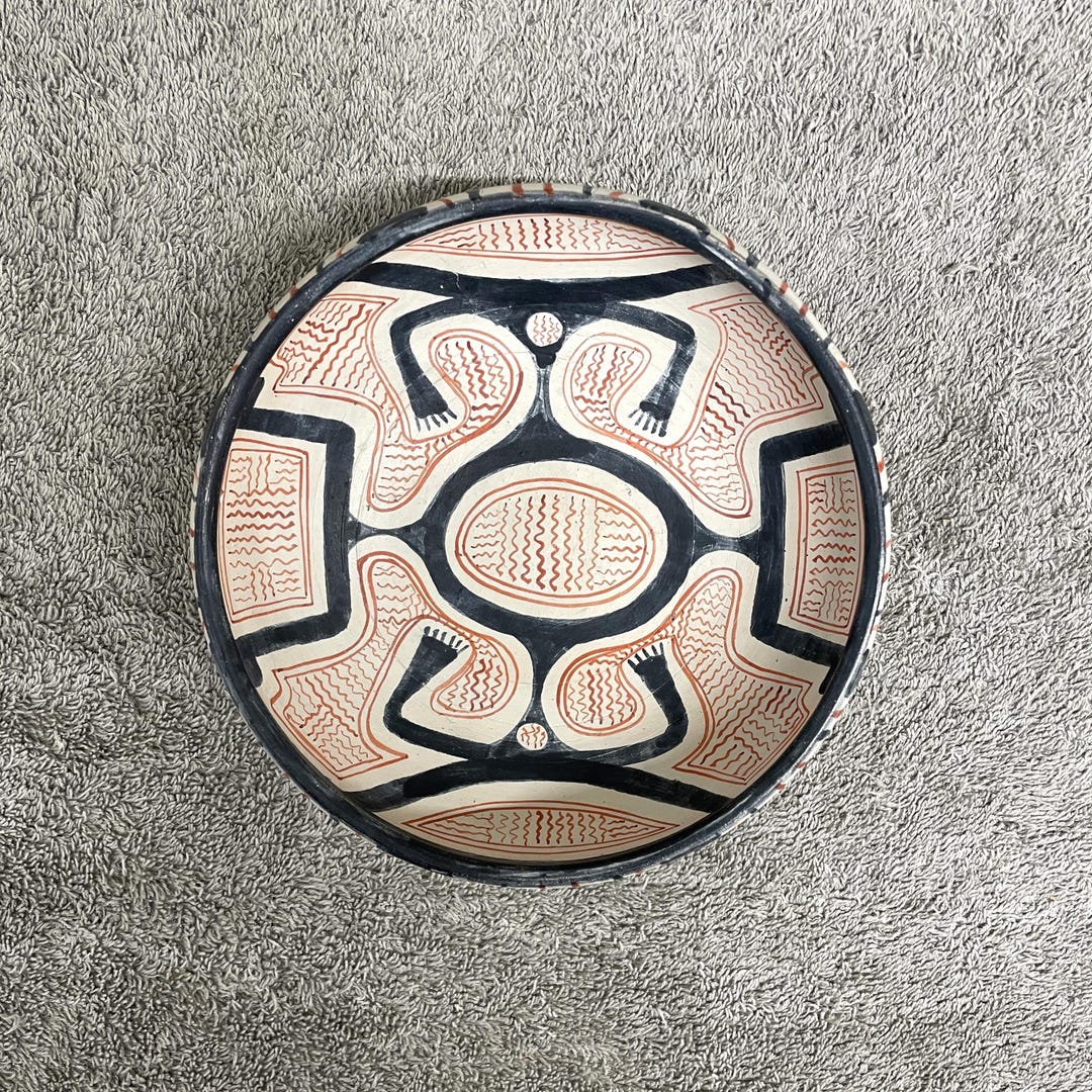 Marajoara Pottery Bowl, Brazil, Marked - Anísio-belém Do Pará, Vintage ...