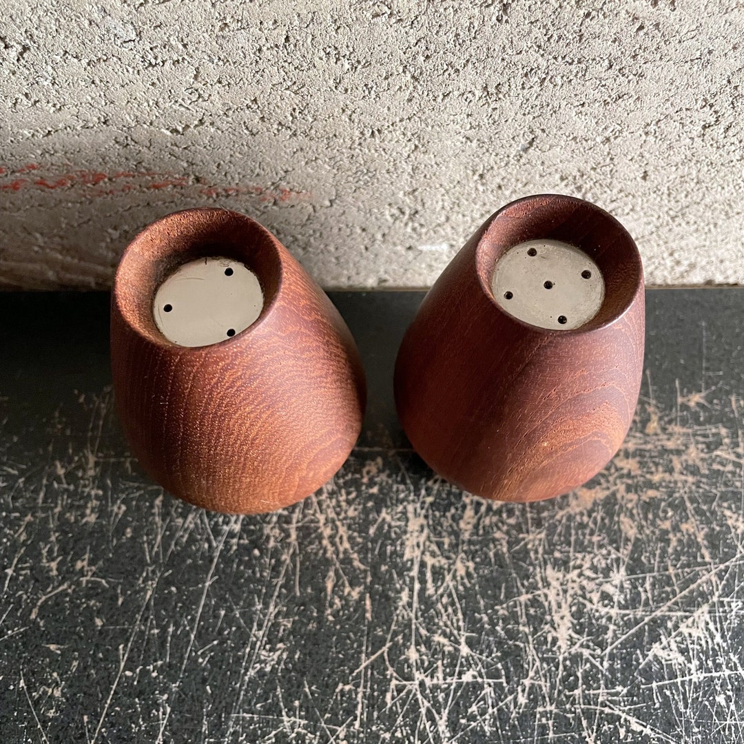 Mid-century Teak Torpedo Salt & Pepper Shakers, Sweden, 1960’s Vintage ...