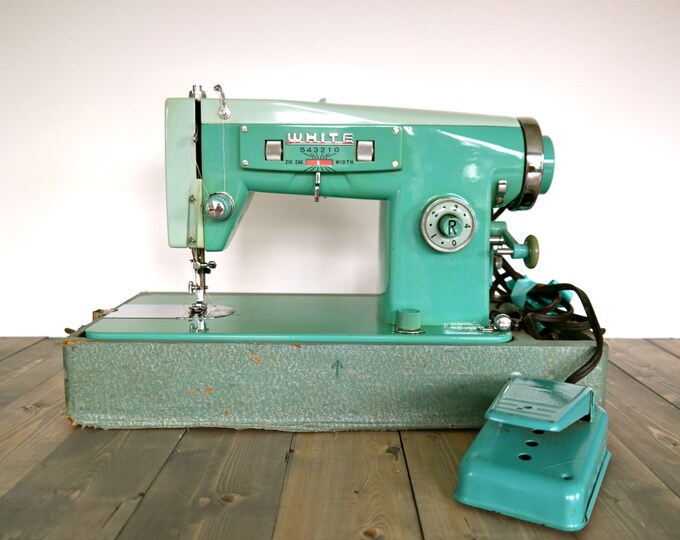 Vintage Turquoise Blue WHITE BRAND Sewing Machine - Etsy