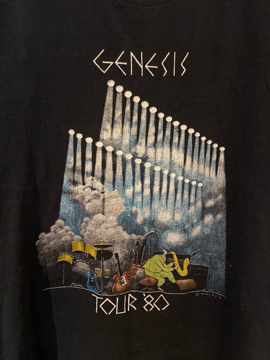 Vintage GENESIS 1980 Concert Tour T-shirt - Etsy