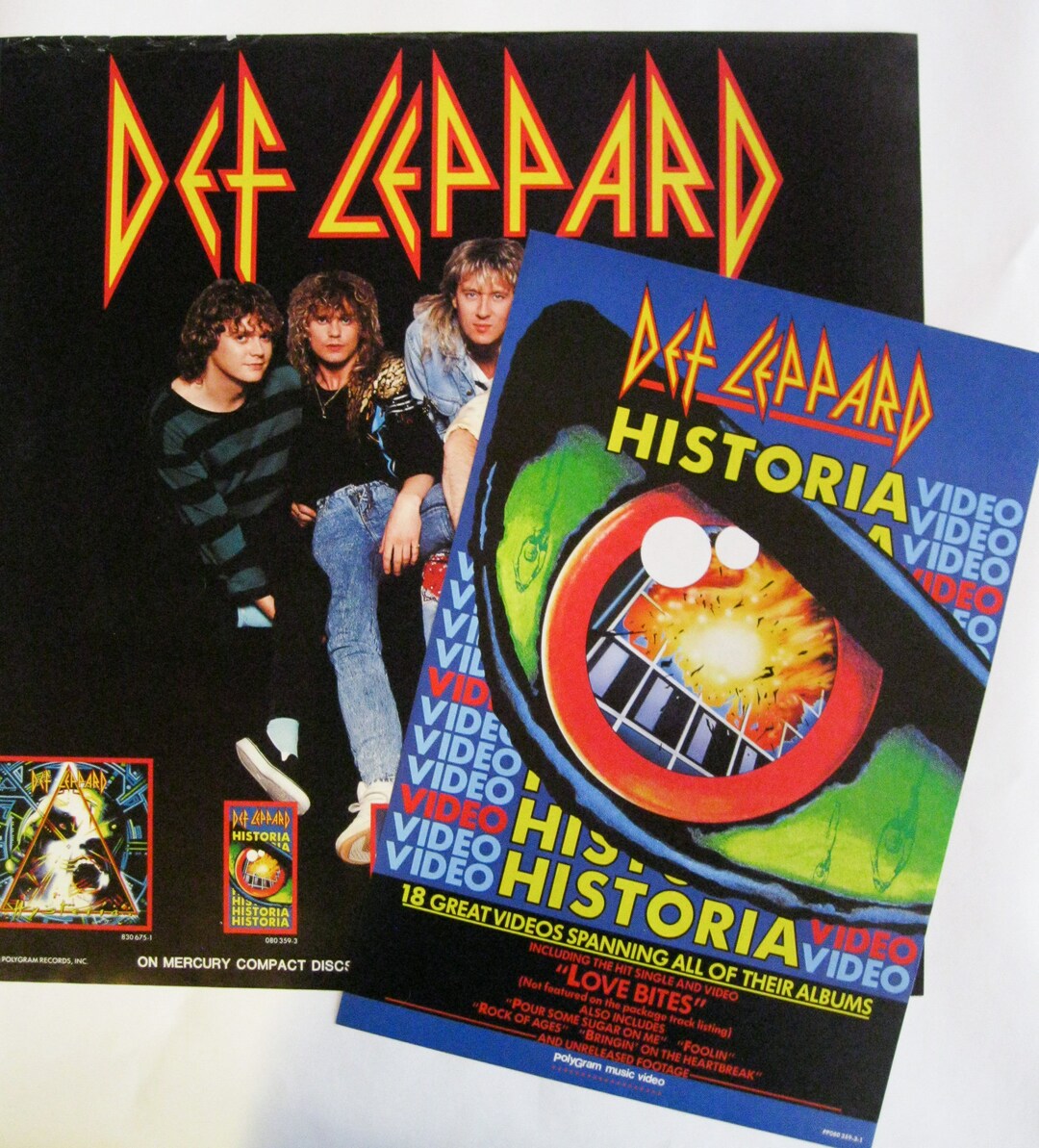 Set of Two 1988 DEF LEPPARD PROMO Posters - Etsy