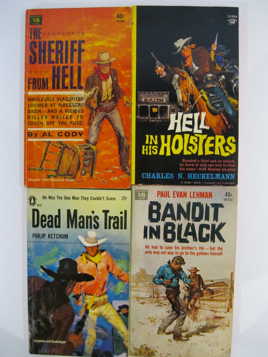 4 WESTERN PULP Paperbacks. Hellions! Cowboys! BANDITS. Dudes! - Etsy