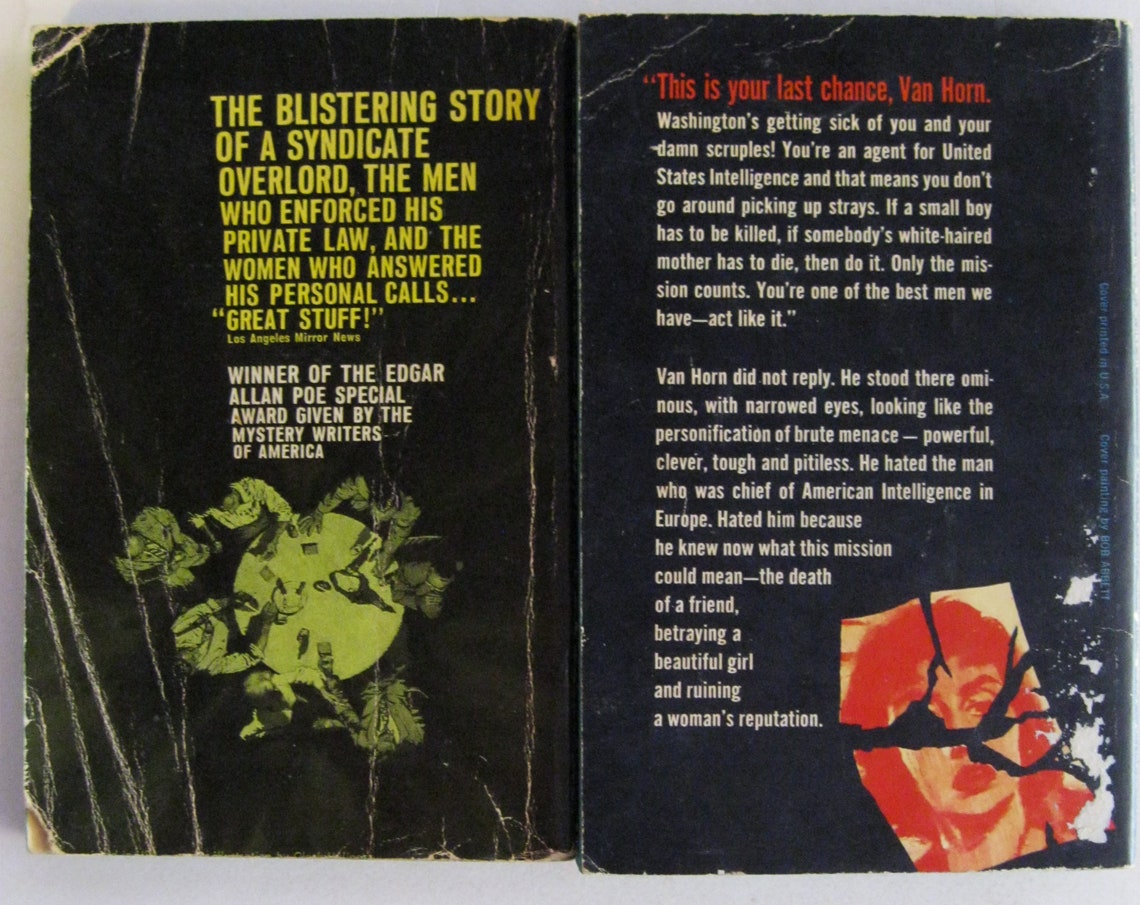 1960s PULP FICTION BOOKS Set of Six Paperbacks - Etsy