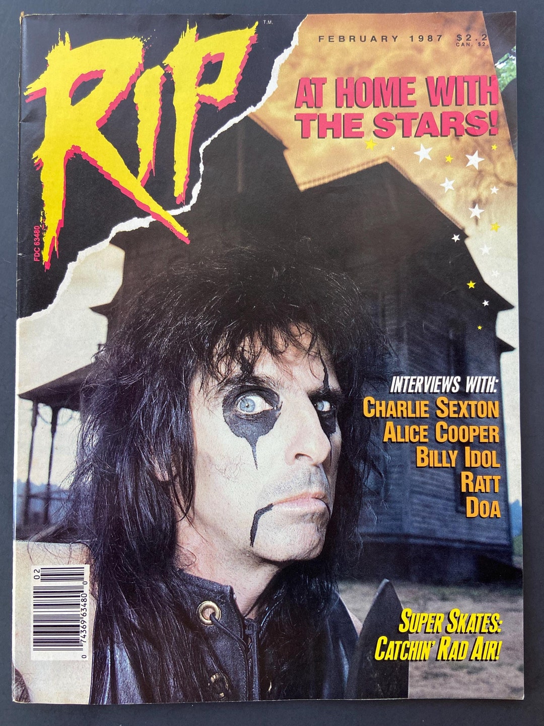 RIP Magazine 1987 February Issue ALICE COOPER, Charlie Sexton, Billy ...