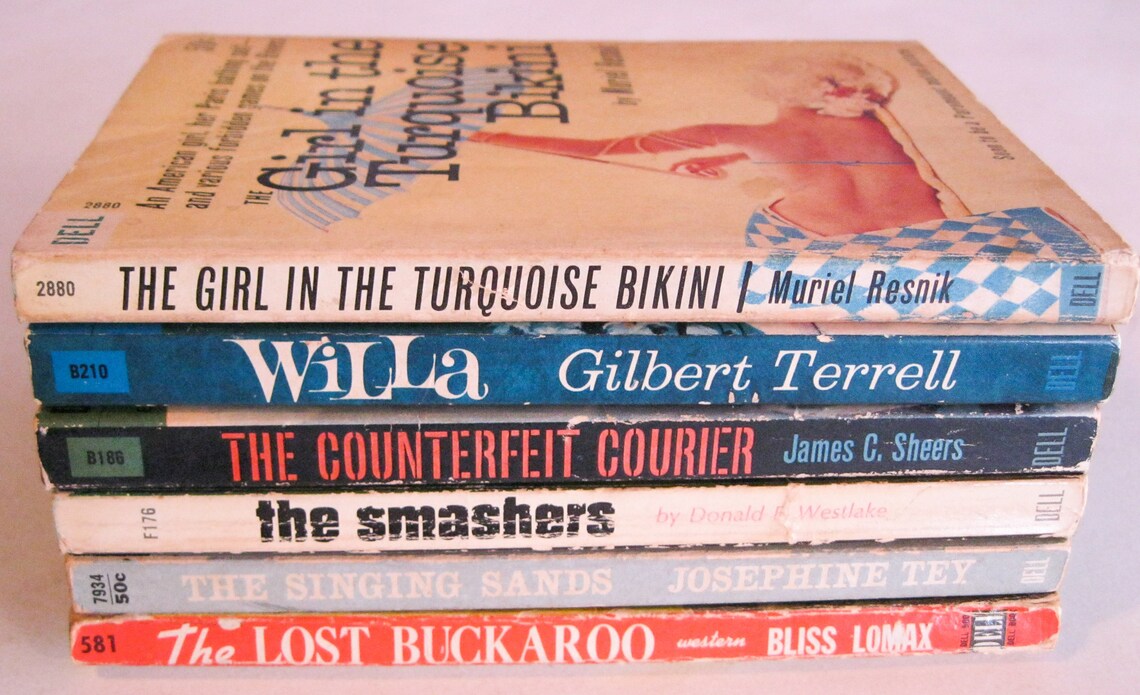 1960s PULP FICTION BOOKS Set of Six Paperbacks - Etsy
