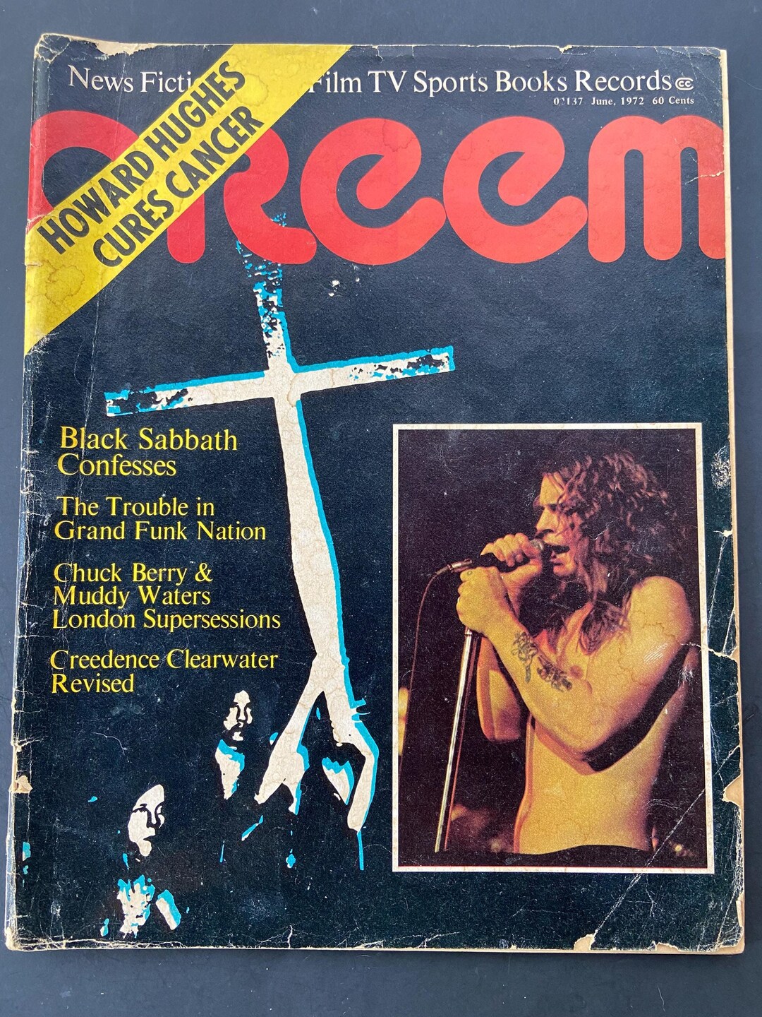 CREEM America's Only Rock & Roll Magazine 1972 June Issue Black Sabbath ...